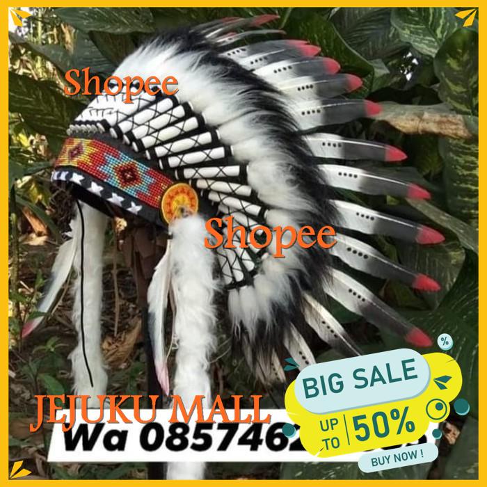 Jual TOPI INDIAN / TOPI SUKU INDIAN BULU ANGSA BARU KUALITAS IMPORT ...