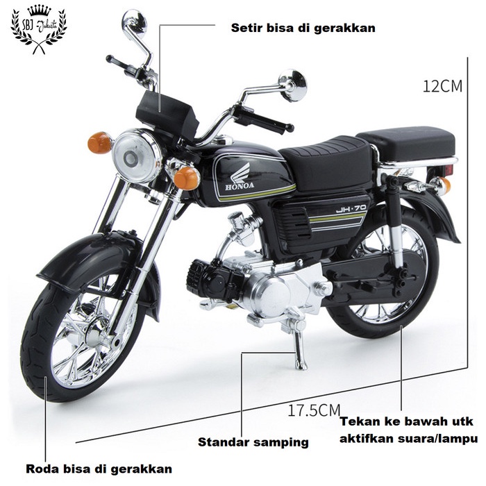 Jual HOT SALE!!! DIECAST MINIATUR SEPEDA MOTOR KLASIK MODEL HONDA ...