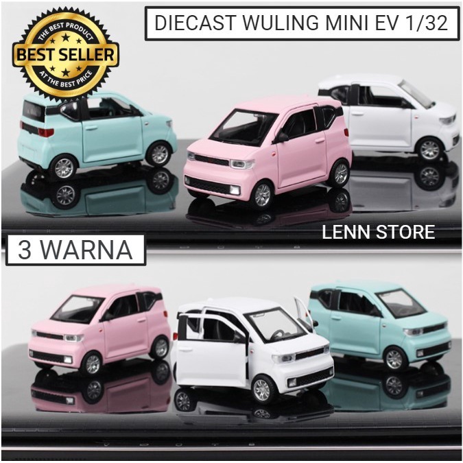 Jual Diecast Miniatur Mobil Wuling Mini EV 1/32 Bisa Buka Pintu TERBARU ...