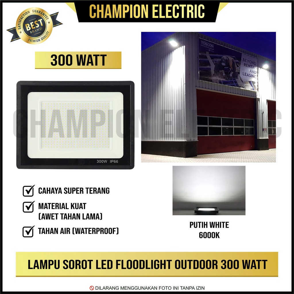 Jual Lampu Sorot LED 300W Flood Light Tembak Outdoor 300 Watt | Shopee Indonesia