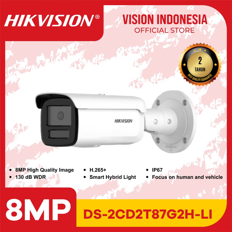 Jual HIKVISION DS-2CD2T87G2H-LI - 8 MP Smart Hybrid Light with ColorVu | Shopee Indonesia
