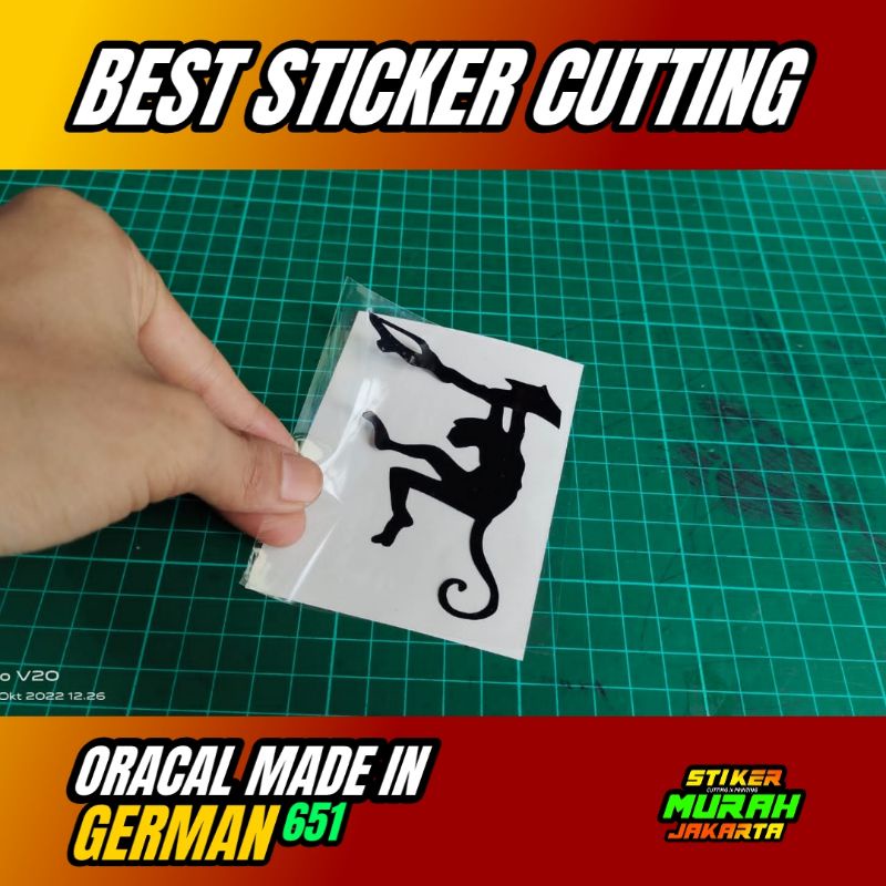 Jual STIKER MONYET 7 STICKER CUTTING TRANSPARAN LOGO DLL | Shopee Indonesia