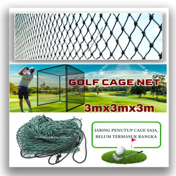 Jual Dts Jaring Golf Net Driving 3X3X3M Latihan Golf Net Cage Uv Stabil ...