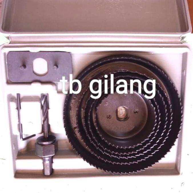 Jual Mata Bor Mesin Bulat Lingkaran O Hole Saw Set 5 Size Kayu Plastik ...