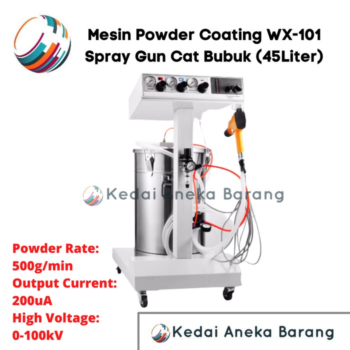 Jual Mesin Powder Coating Spray Gun Machine Oven Cat Bubuk WX-101 WX101 ...