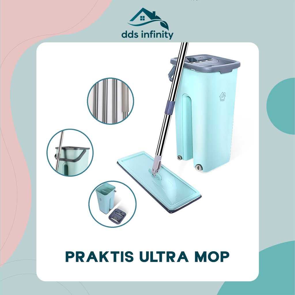 Jual Alat Pel Lantai Praktis Ultra Mop Flat Pengepel Otomatis 360 ...