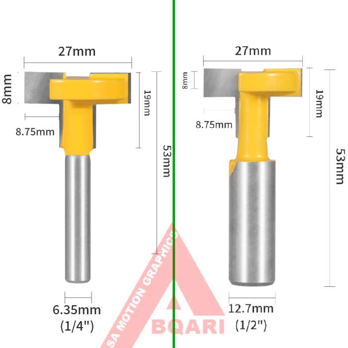 Jual MATA PROFIL T-SLOT SLOTING BIT / T-RACK ROUTER BIT | Shopee Indonesia