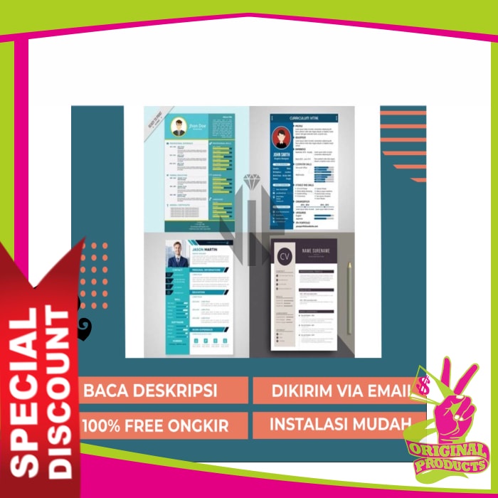 Jual PROMO BUNDLE TEMPLATE DESAIN RESUME CV SURAT LAMARAN KERJA DESIGN ...