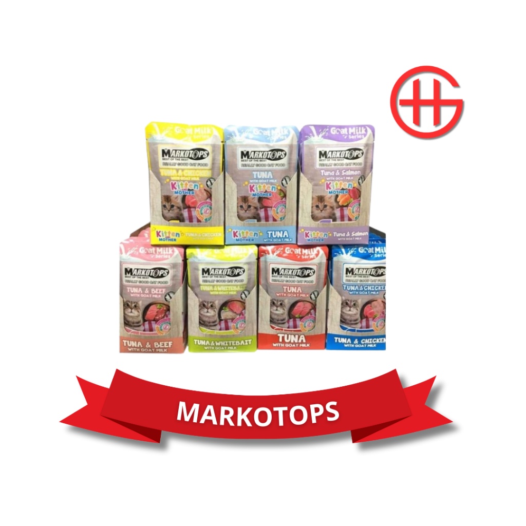Jual GH Makanan Kucing Basah Murah MARKOTOPS POUCH 85gr | Pakan Kucing ...