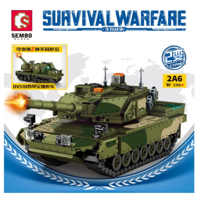 Jual Sembo Block Survival Warfare 2in1 Tank 207003 Leopard 2A6 to BVS ...