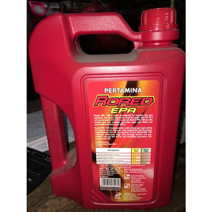 Jual 1 galon oli transmisi gardan pertamina rored epa 140 (4 liter ...
