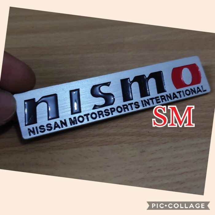 Jual satu buah emblem alumunium NISMO kotak murmer | Shopee Indonesia