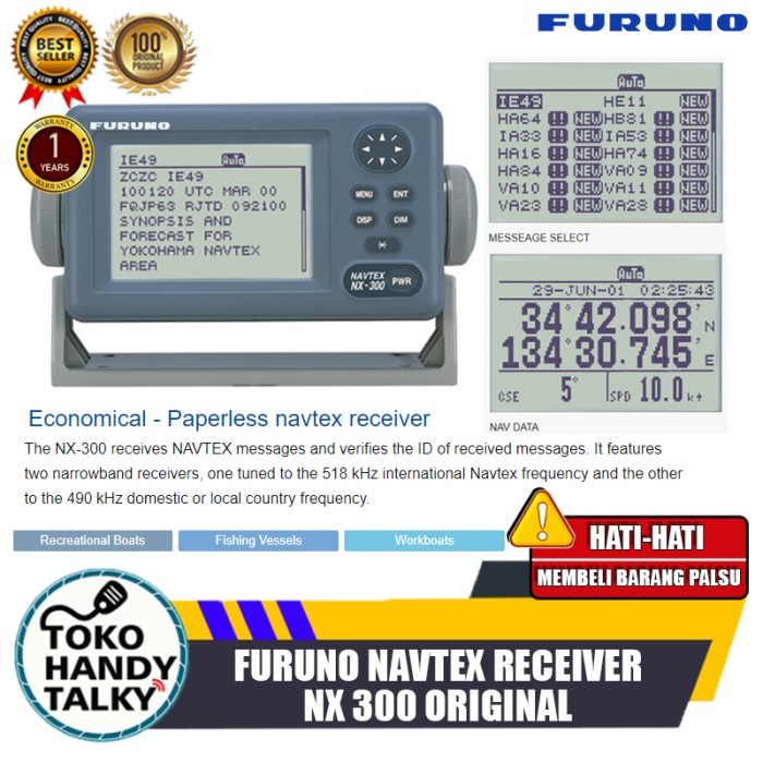 Jual FURUNO NAVTEX RECEIVER NX-300 NX 300 NAVTEX FURUNO NX300 ORIGINAL ...
