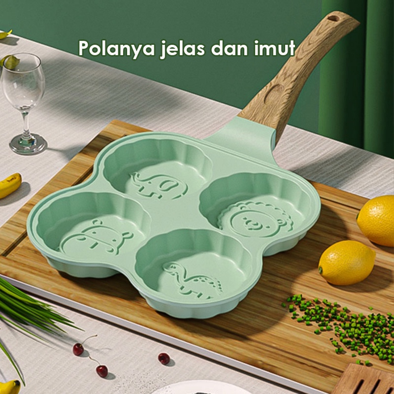 Jual Pancake Frying Pan 4 Lubang / Egg Pan Cetakan Telur / steak grill ...
