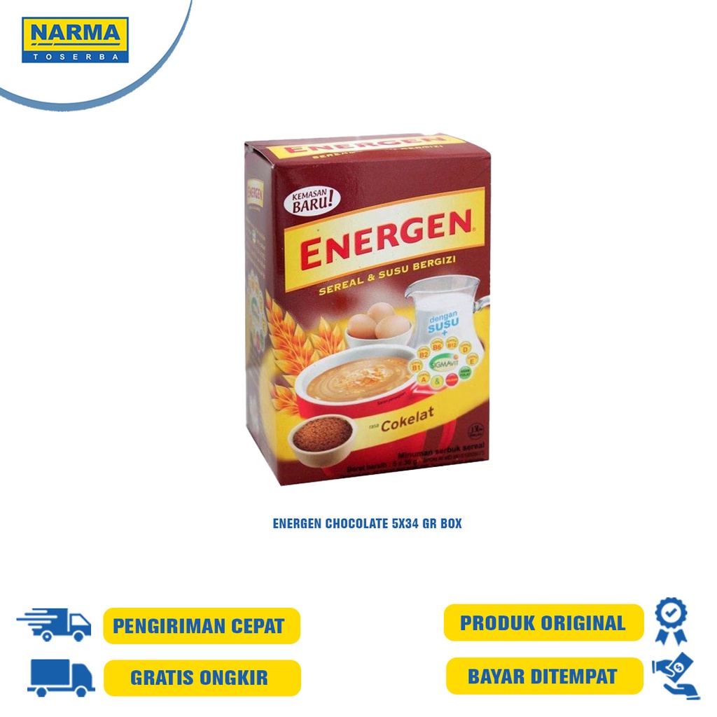 Jual ENERGEN sereal bergizi box - sachet - bag kacang hijau | jahe ...