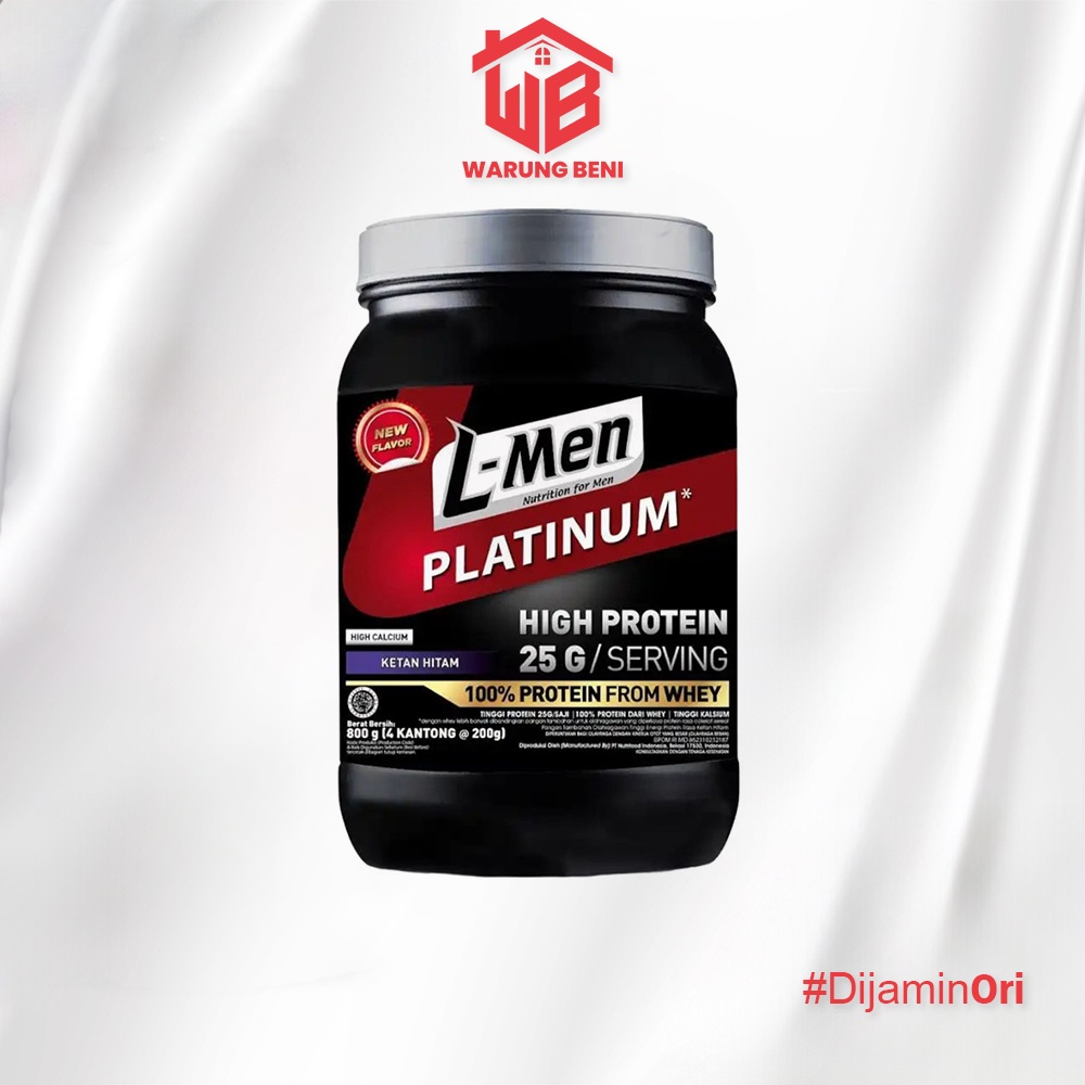 Jual L-Men Platinum Susu Whey Protein Tinggi Protein Ketan Hitam 800 gr ...