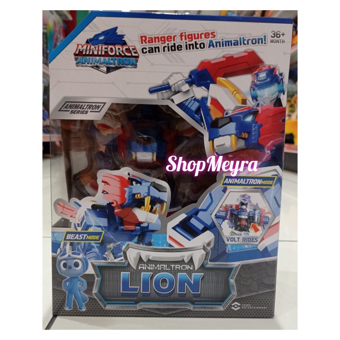 Jual Miniforce Animaltron LION Mainan Figure Robot Transform | Shopee ...