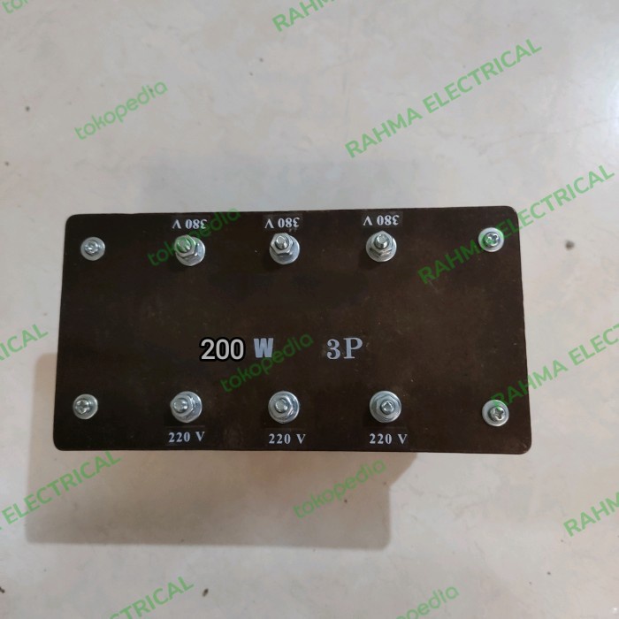 Jual Ori Trafo Step Up Down 3 Phase Isolasi 380V Ke 220V 200 Wat Rst To ...