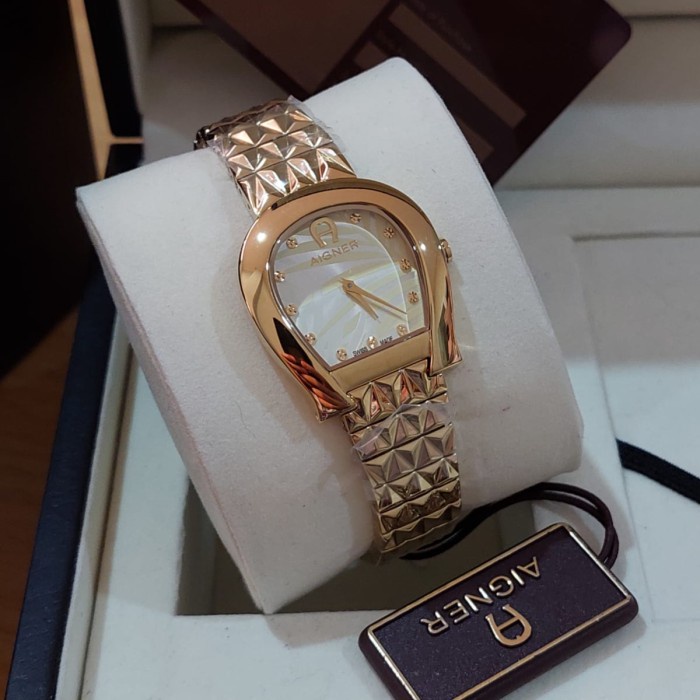 Jual New Ori Jam Tangan Wanita Aigner A154207 Gold Carrara Original ...