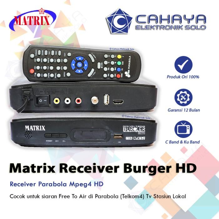 Jual Receiver Parabola Matrix Big Burger HD Mpeg4 - FTA Powervu Bisskey ...