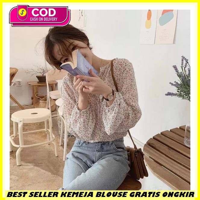 Jual Atasan Wanita Korean Style Hijab Muslim Blus Bj Bju Tunik Panjang ...
