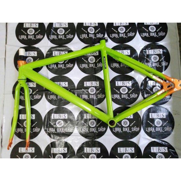 Jual SATU SET FRAME FORK FIXIE UNITED EVOLUTION GEN 2 ALLOY 7005 HIJAU ...