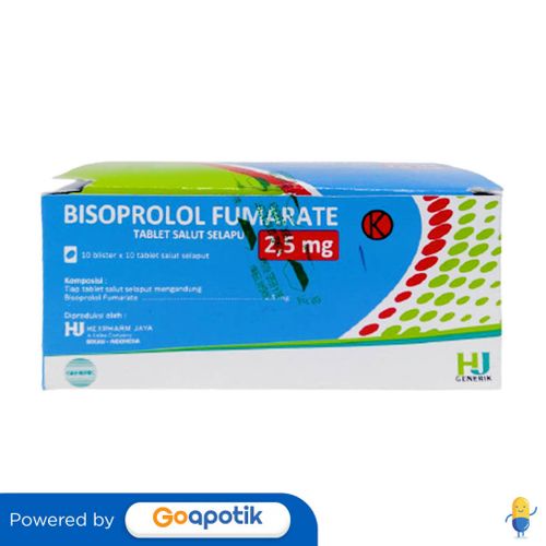 Jual BISOPROLOL FUMARATE HEXPHARM 2.5 MG BOX 100 TABLET | Shopee Indonesia