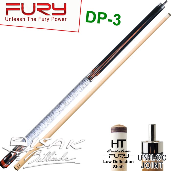 Jual Stick Billiard - Fury Dp-3 Cue - Hte Low Deflection Unilock ...