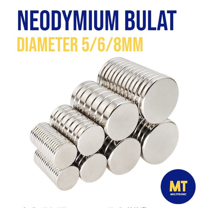 Jual Magnet Neodymium Bulat Diameter 8mm 6mm dan 5mm | Shopee Indonesia