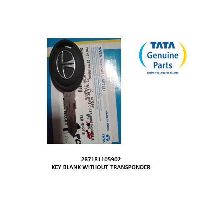Jual TATA MOTORS SUPER ACE KEY BLANK WITHOUT TRANSPONDER 287181105902 ...