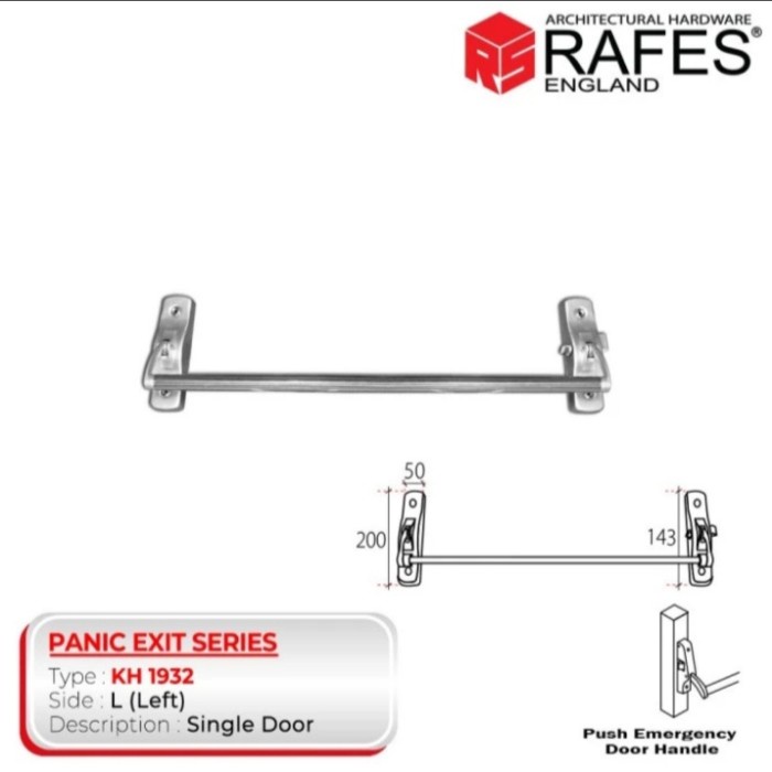 Jual Handle Pintu Darurat Rafes Stainless Steel Sus 304 | Shopee Indonesia