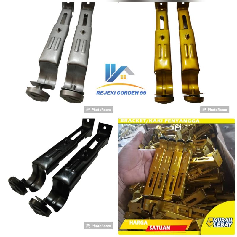 Jual KAKI BRACKET GORDEN PENYANGGA BATANG ROLET BULAT | Shopee Indonesia