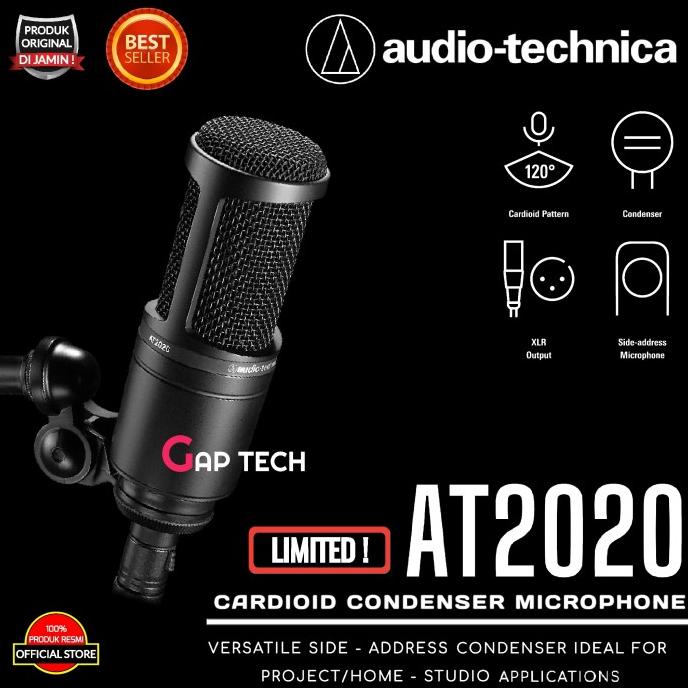 Jual Audio Technica AT2020 / AT 2020 CARDIOID CONDENSER MICROPHONE ...