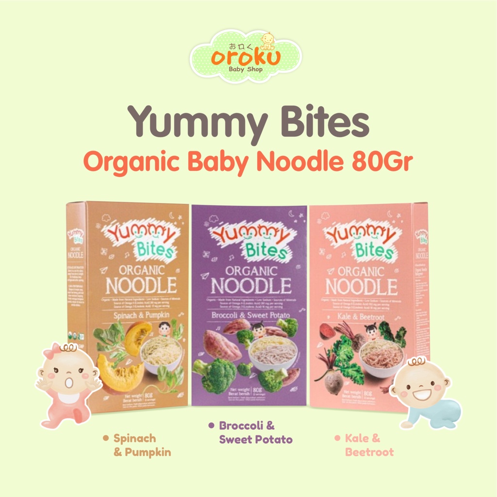 Jual YUMMY BITES ORGANIC BABY NOODLE 80GR | Shopee Indonesia