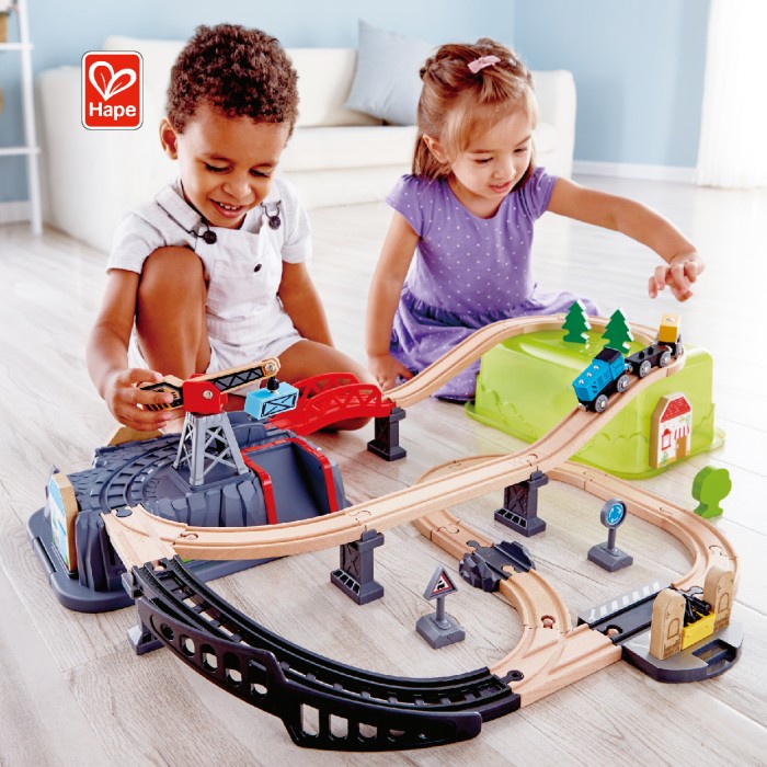 Jual Promo Hape Railway Bucket Builder Set Wooden Train Mainan Kereta ...