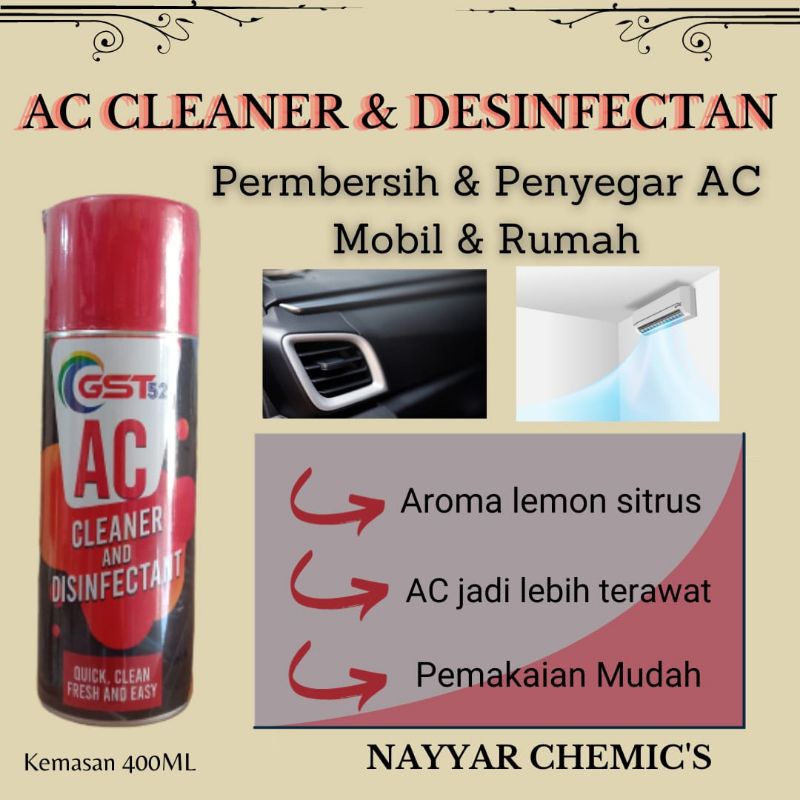 Jual Pembersih AC mobil AC cleaner plus desinfectan spray kemasan 400 ...