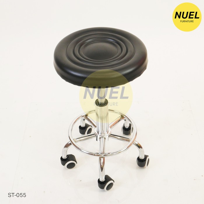 Jual Sava Kursi Bulat Roda Bar Stool Salon Lab Drum Hidrolik Kaki Besi ...