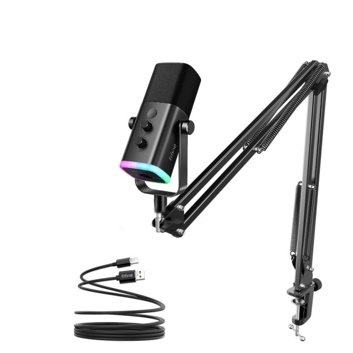 Jual Fifine Ampligame AM8 USB/XLR Dynamic Microphone for Streaming n ...