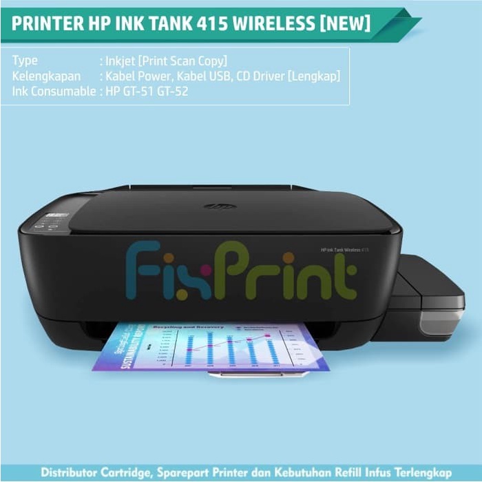 Jual Hp Ink Tank 415 Wireless Printer, Hp 415 All-In-One (Print Scan ...