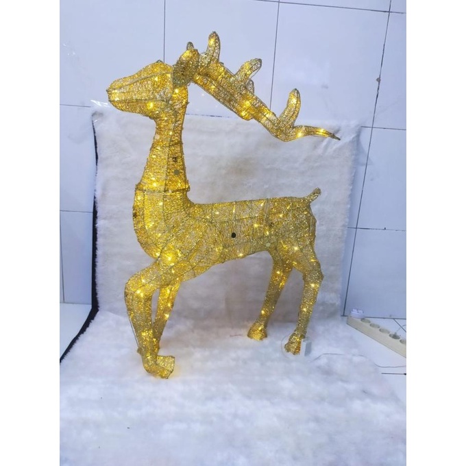 Jual Rusa Lampu Natal / Dekorasi Rusa Besar Lampu 100 Cm / Reindeer ...