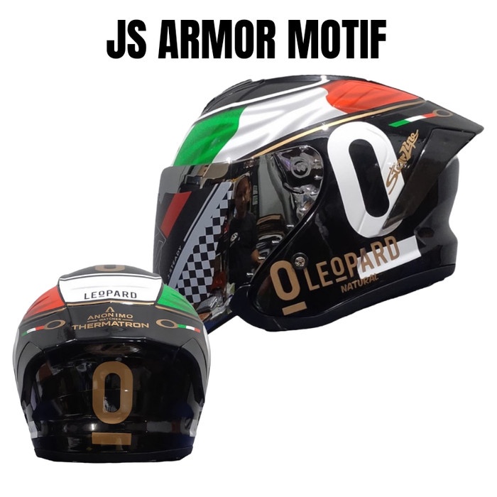 Jual Helm Js Armor Half Face Motif Leopard Redbull Sni Premium | Shopee ...