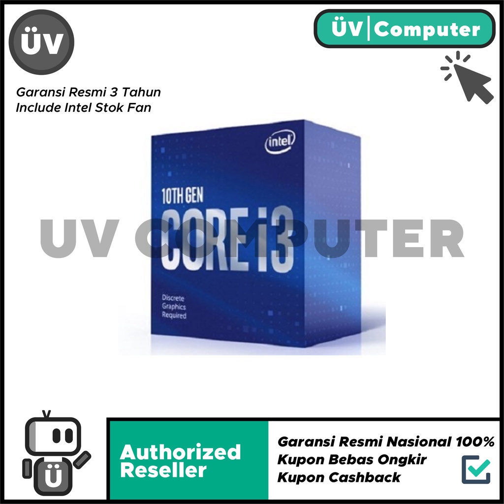Jual Processor CPU Intel Core i3-10100 BOX LGA1200 Comet Lake Intel UHD Graphic Resmi | Shopee ...