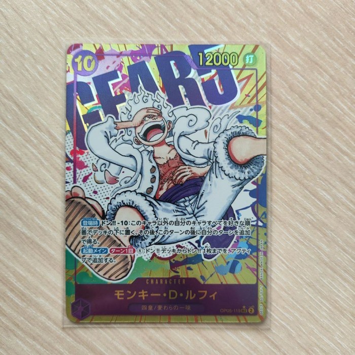 Jual KARTU TCG ONE PIECE LUFFY GEAR 5 PARALLEL SEC P-SEC PSEC OP05-119 ...