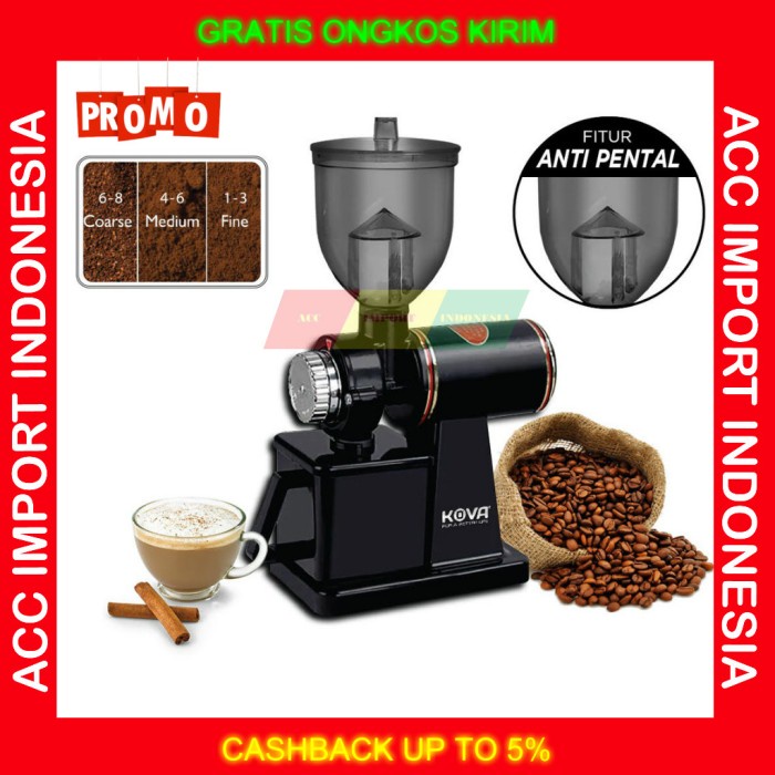 Jual Mesin Giling Biji Kopi Listrik Kova N600 Electric Coffee Grinder Maker | Shopee Indonesia