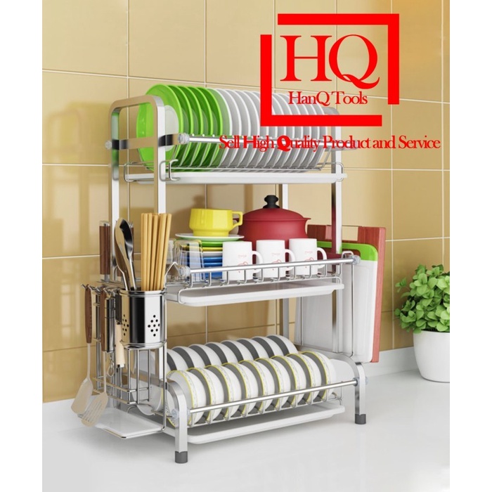 Jual Rak Cuci Piring STAINLESS STEEL SUS 304 SERBAGUNA Tempat tatakan ...