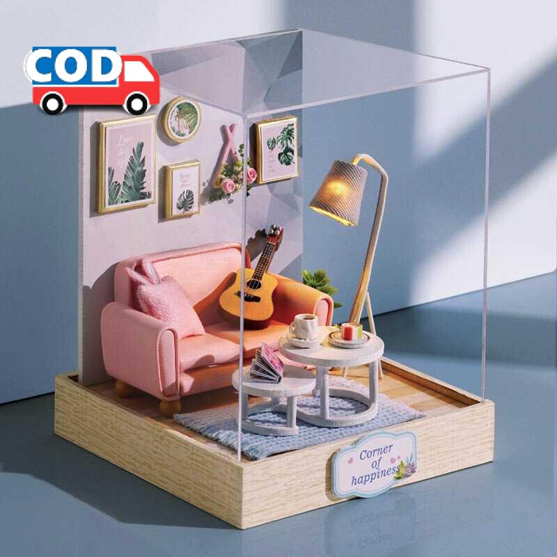 Jual Mainan Anak Miniatur Rumah Boneka DIY Desain 3D Mudah Bongkar ...
