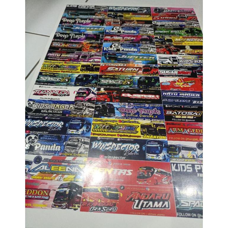 Jual Promo sticker bus basuri kids panda 1 lembar isi 45 kotak sticker ...