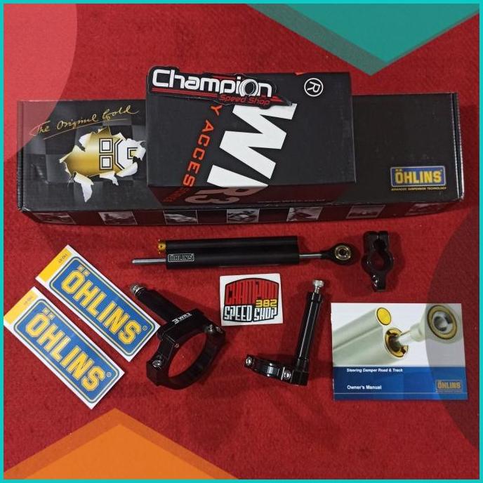 Jual Steering Damper Stabilizer Stang OHLINS SD 007 Black Bracket WR3 ...