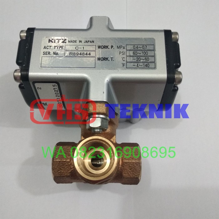 Jual KITZ PNEUMATIC ACTUATOR C-TNE 3-WAY BALL VALVE BRONZE 3/8 INCH | Shopee Indonesia