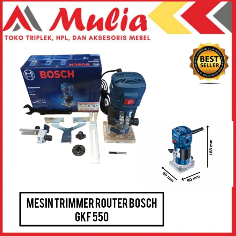 Jual Bosch Mesin Profil Kayu Kecil GKF550 / Mini Router GKF 550 ...